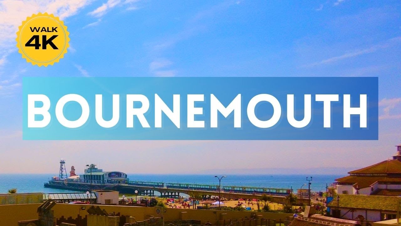 Walk 4k City Tour - Bournemouth Station to the Beach ☀️ 🚂 👙 🇬🇧 - YouTube