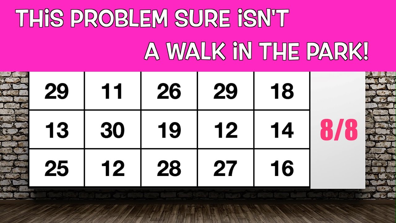 [Number Quiz] A Problem You'll Never Solve When You're Older ...