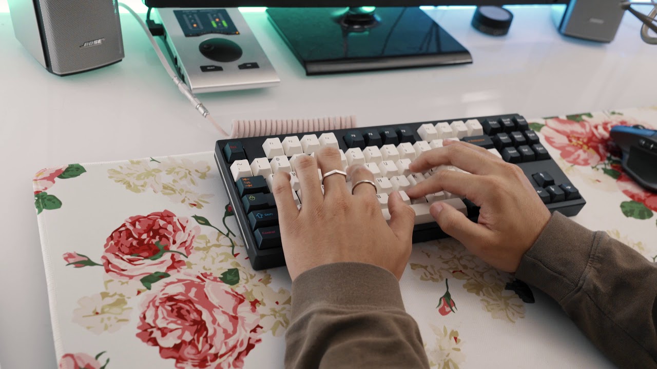 Keycult No.1 Rev.1 (Dark Navy & Silver) with lubed 65g Cherry MX Blacks ...