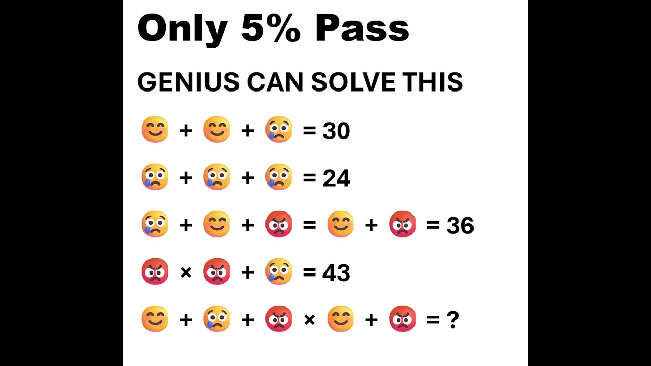 Can you solve this emotional logic puzzle? Each emoji represents a ...