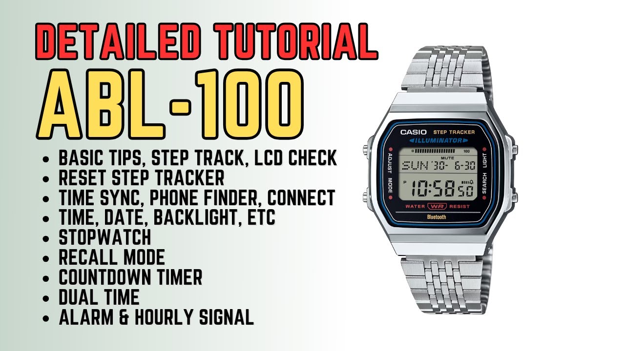 Casio ABL100 Detailed Tutorial: Settings & Operation ABL-100 step track ...