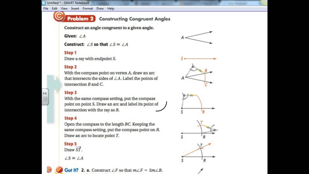 Geom part 1 lesson 1-6 Problem 2 - YouTube