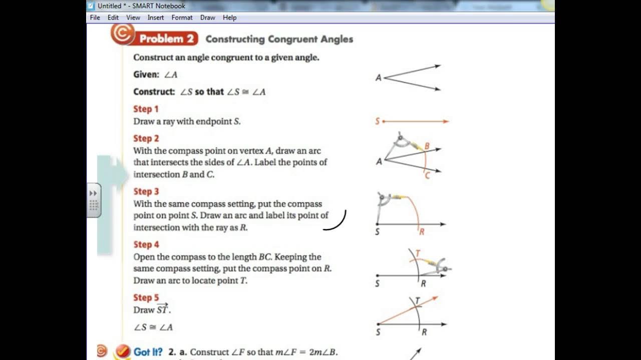 Geom part 1 lesson 1-6 Problem 2 - YouTube