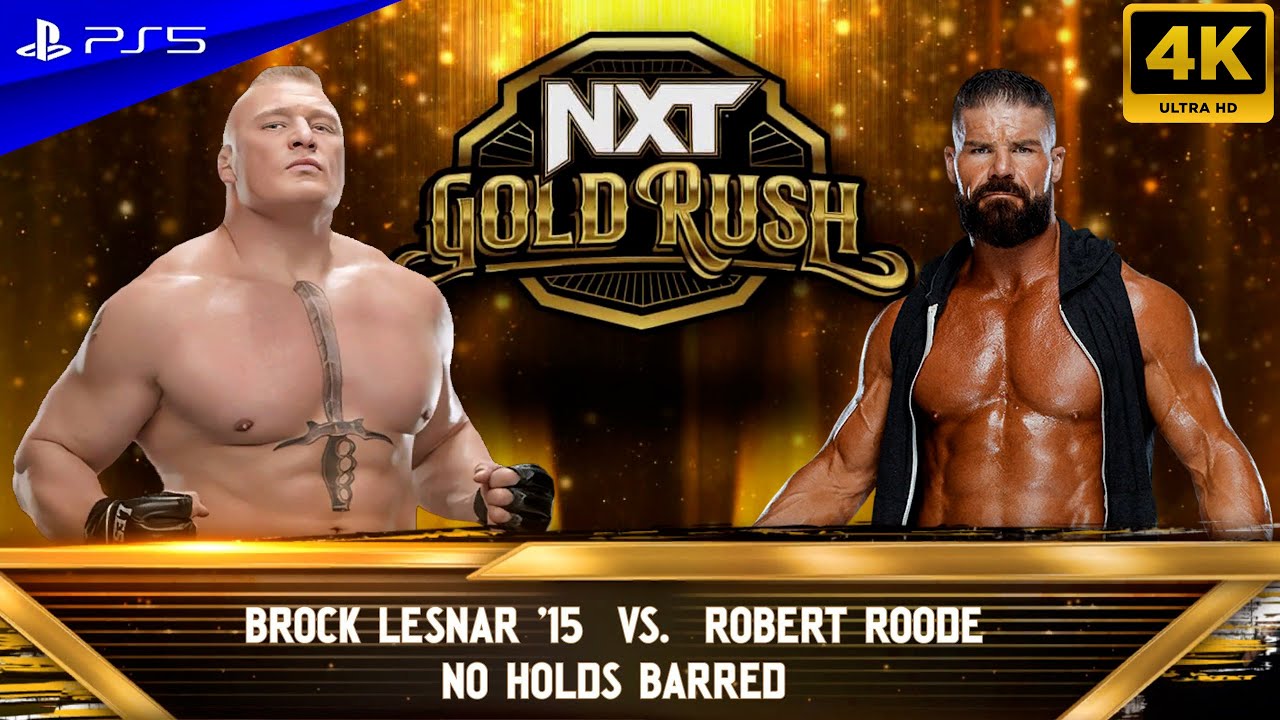 WWE 2K24 - Brock Lesnar vs. Robert Roode | No Holds Barred Match | PS5 ...