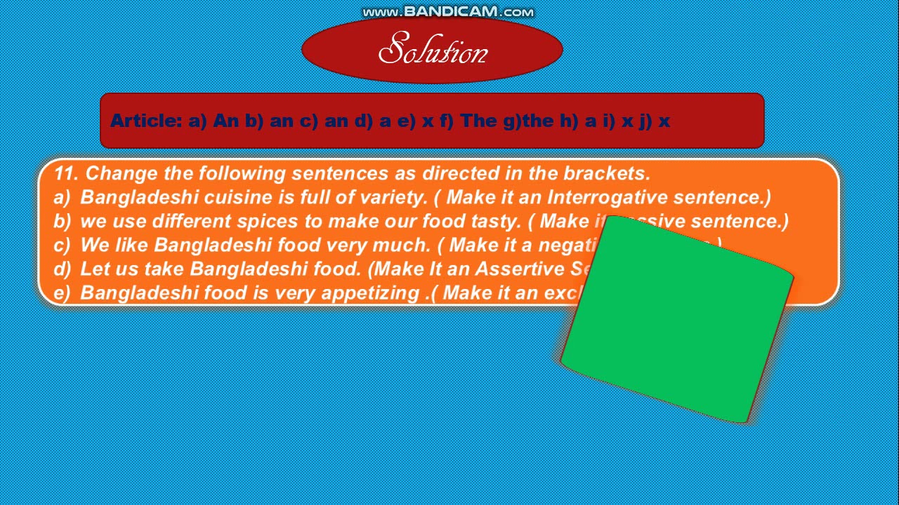 JSC Question Rajshahi Board 2019, English Class: Eight - YouTube