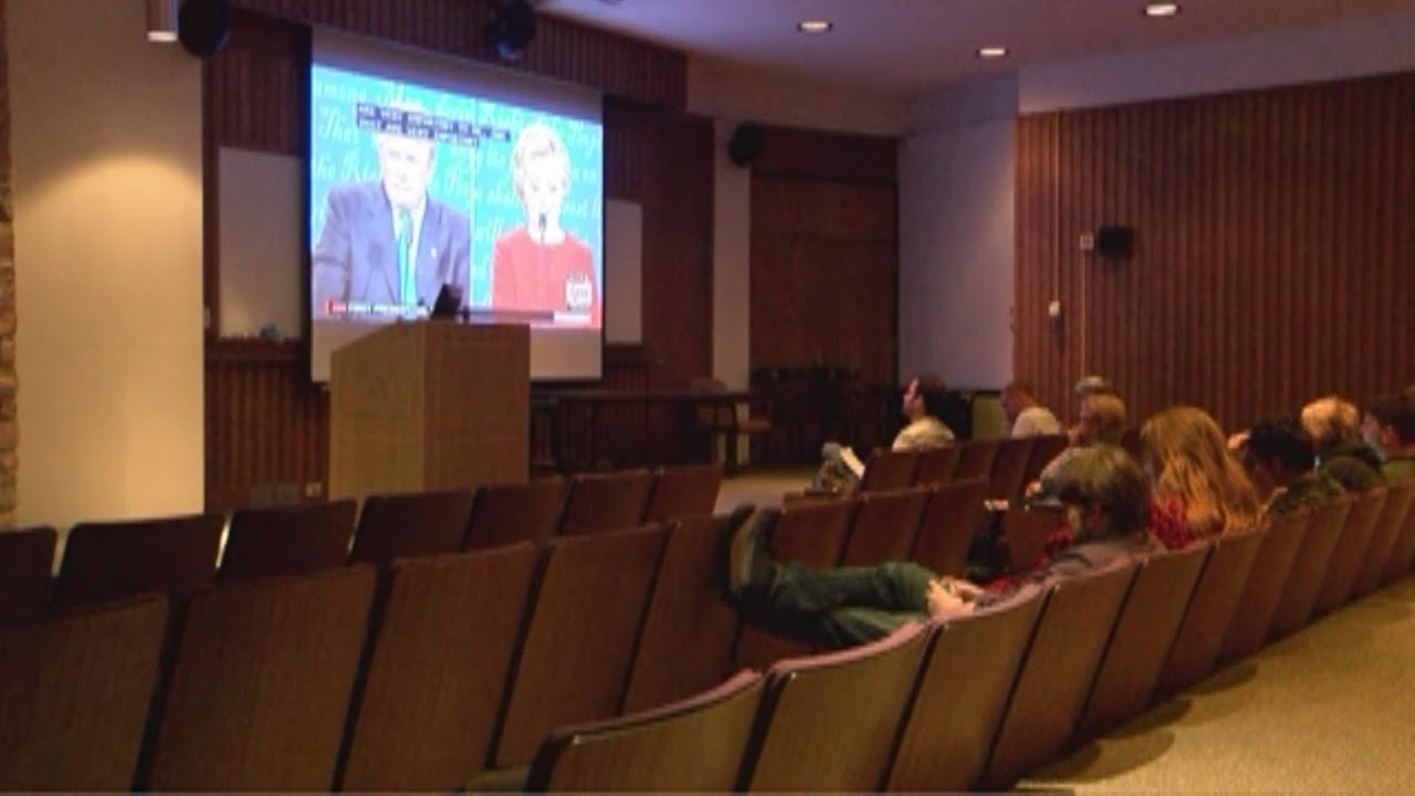 University of Tulsa students host debate watch party - YouTube