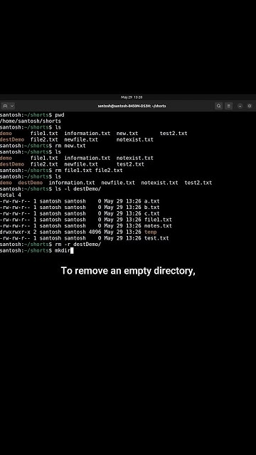 Learn Linuxunix Rm Command In 60 Seconds Linuxunix Commands For 0059