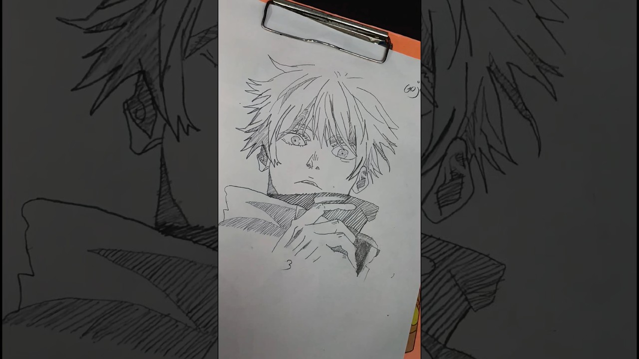 drawing using ar drawing Gojo#draw #drawing #anime #drawingtutorial # ...