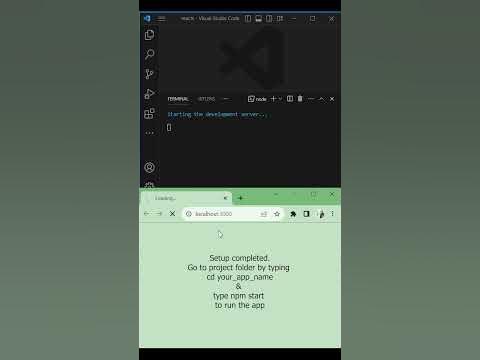 Create react app in vs code #shorts #reactjs #vscode - YouTube