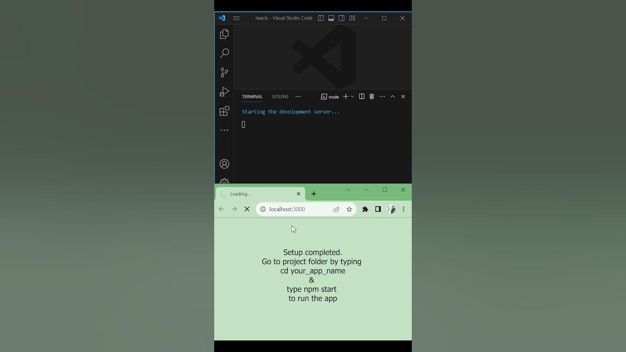 Create react app in vs code #shorts #reactjs #vscode - YouTube