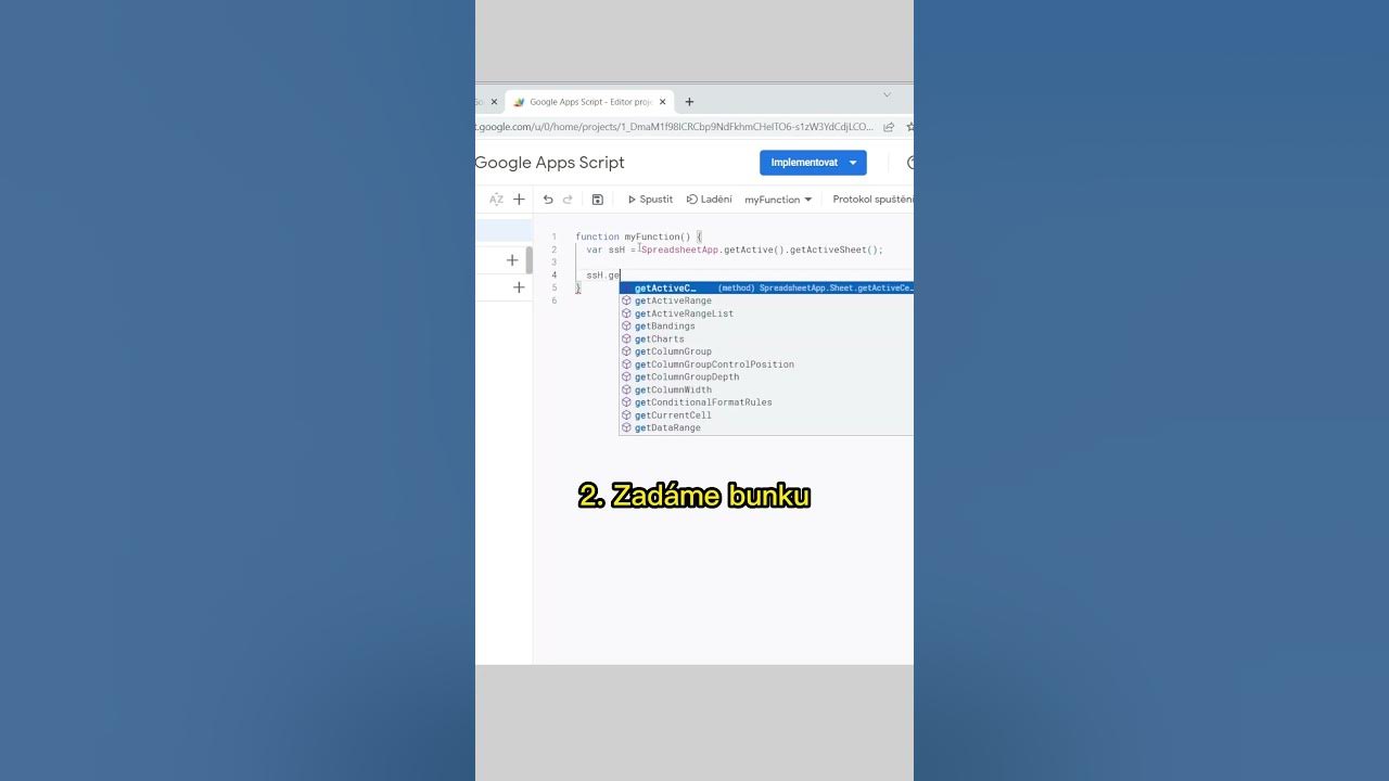 Ako zapísať hodnotu do bunky pomocou Google Apps Script - YouTube
