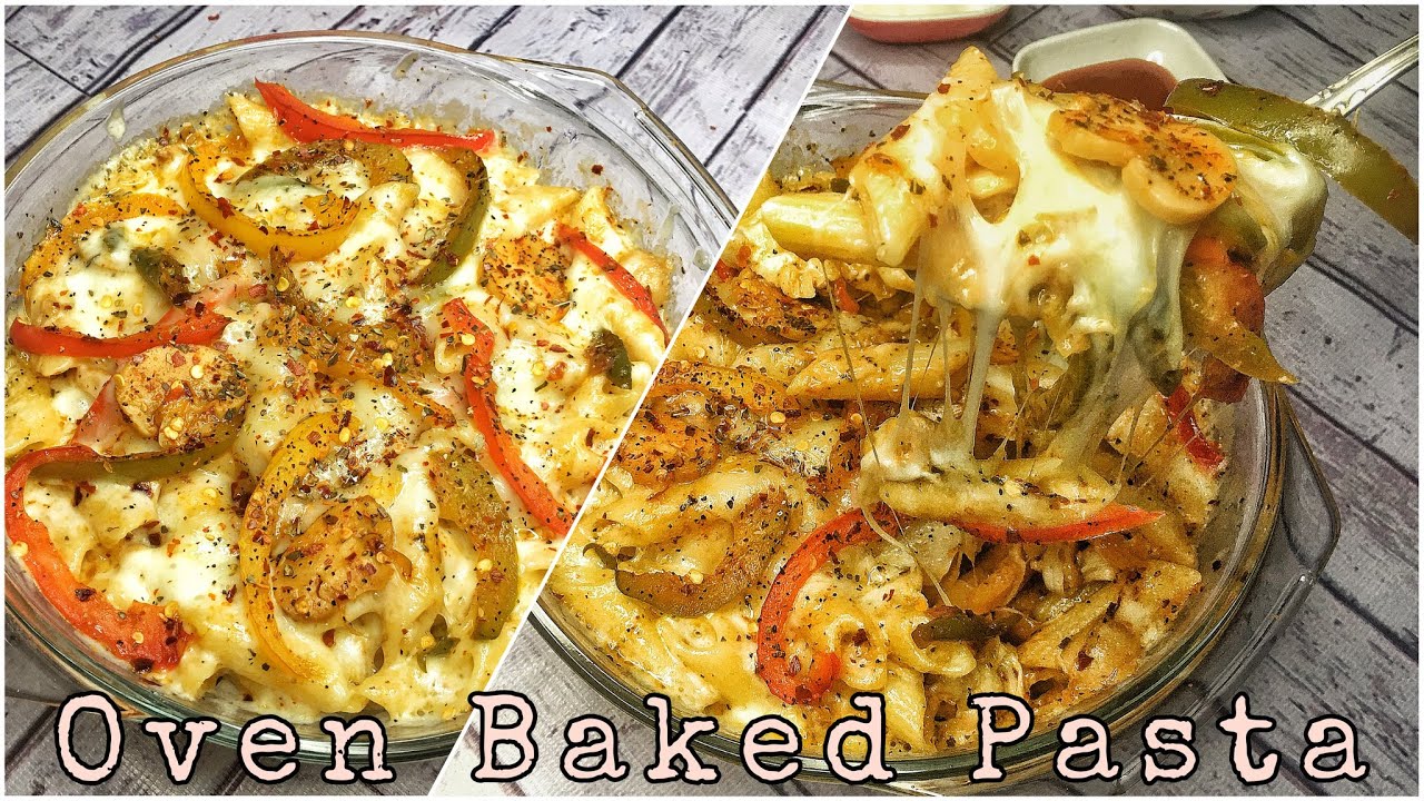 Oven Baked Cheesy Pasta Recipe | Pasta Basta Recipe | Easy White Sauce ...