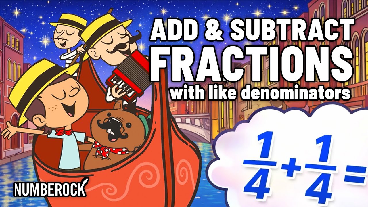 Add & Subtract Fractions with Like Denominators | Numberock Math Song ...