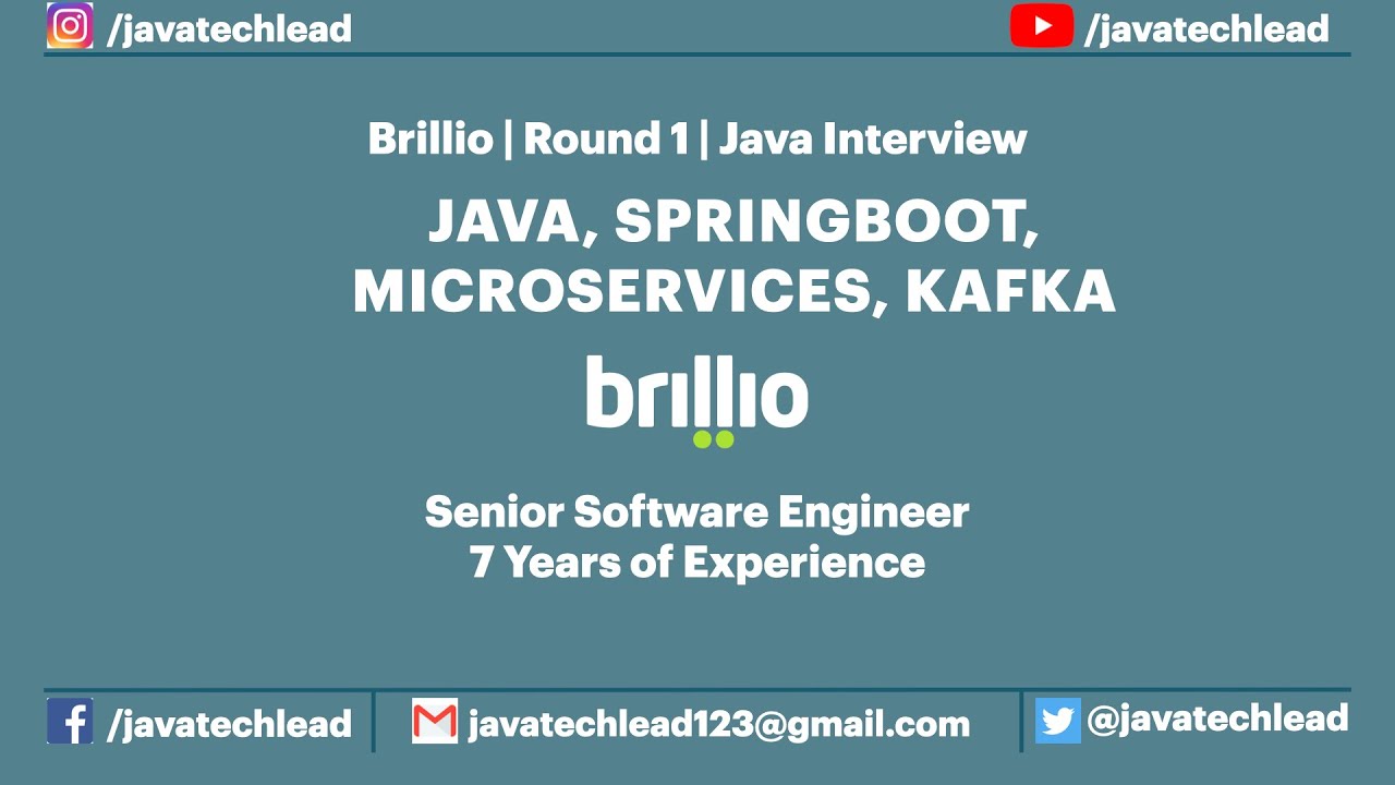 Brillio | Round 1 | Java Interview Questions & Answers - YouTube