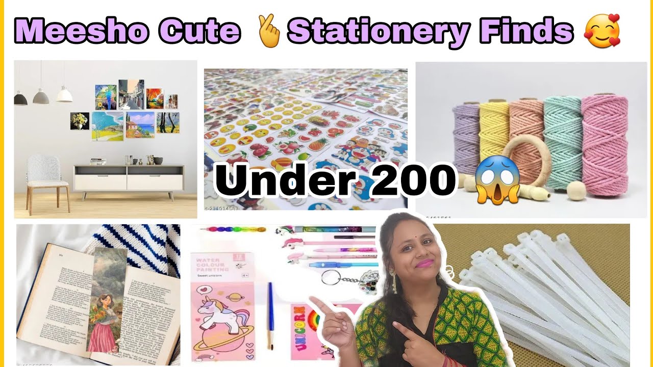 😱 Meesho Cute And Useful Stationery Finds Under 200 😱 - YouTube