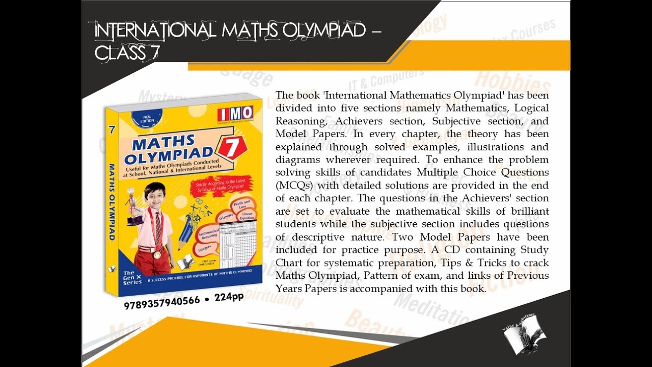 International Maths Olympiad - Class 7 (With OMR Sheets) - YouTube
