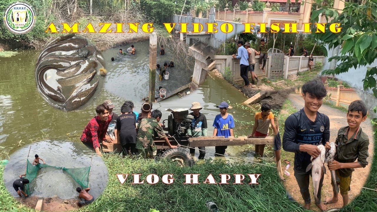 Catch Fish Pond Front At The Center | Funny Video Fishing - YouTube