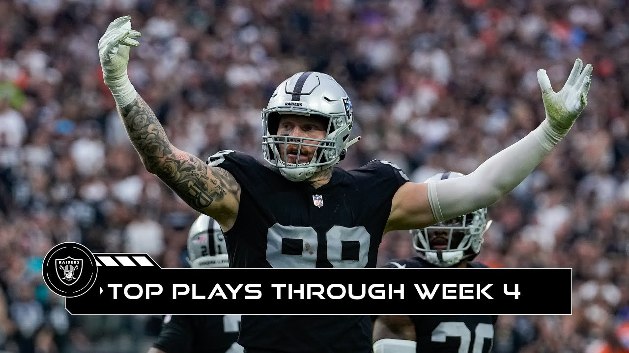Raiders’ Top Plays Through Quarter Mark of 2022 Season | Highlights ...