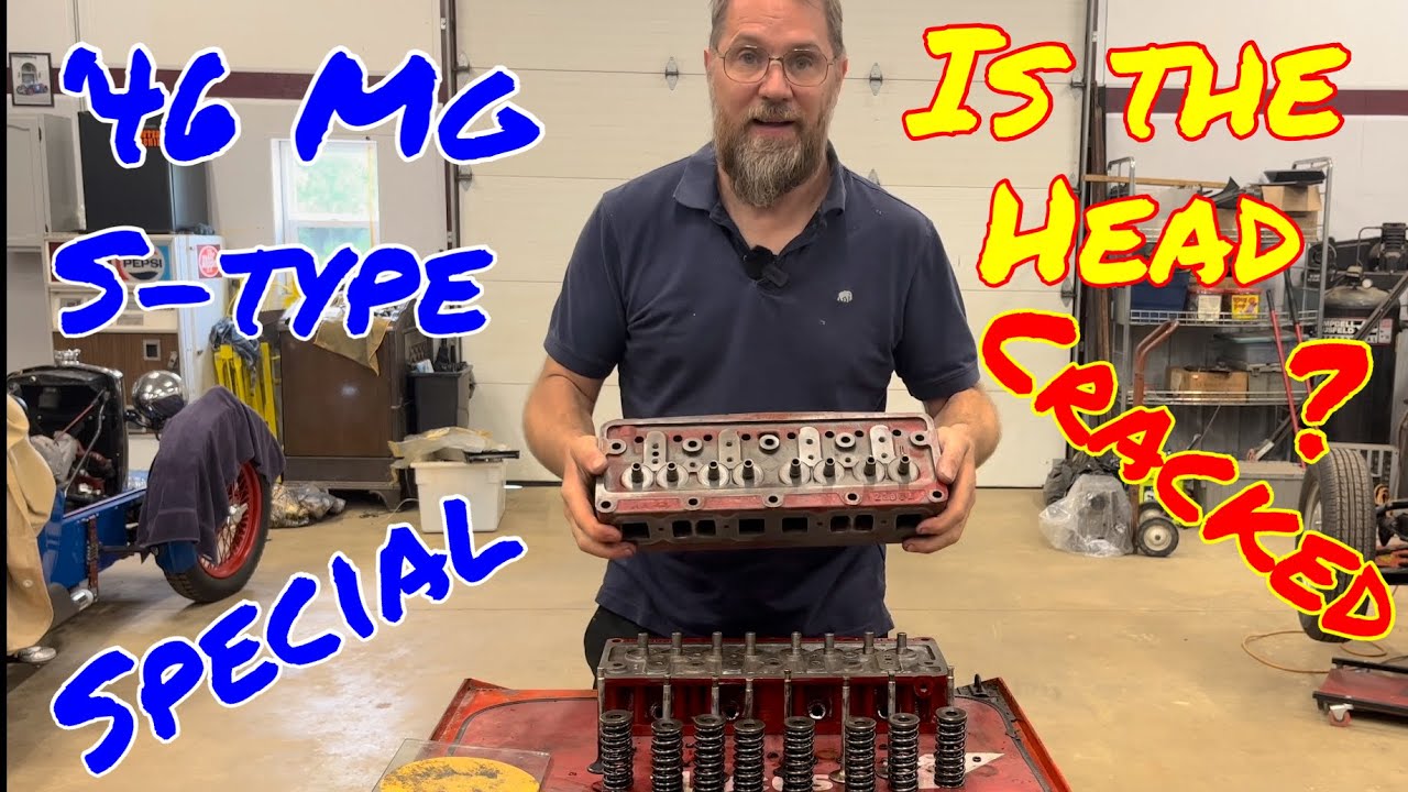 1946 MG S type, head is back from machine shop - YouTube