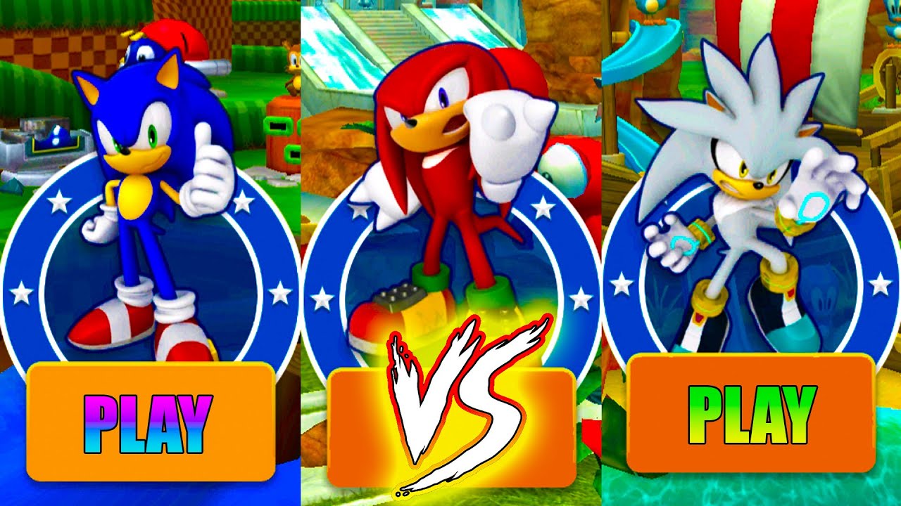 Sonic VS Knux VS Silver. Sonic Runners - Gameplay #135 in Sonic Dash ...