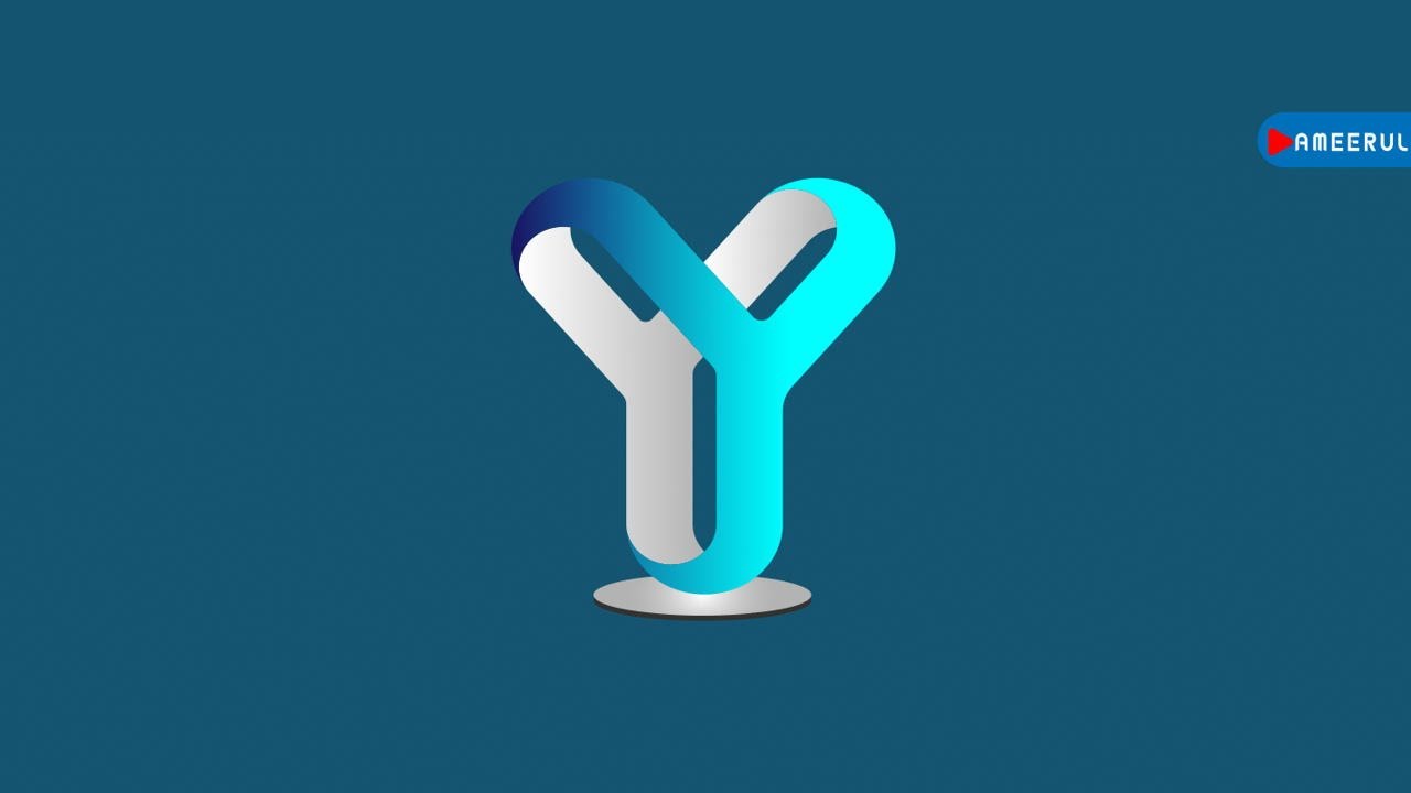 How To Design Logo 'Y' 3D Letter. | Adobe Illustrator Tutorials ...