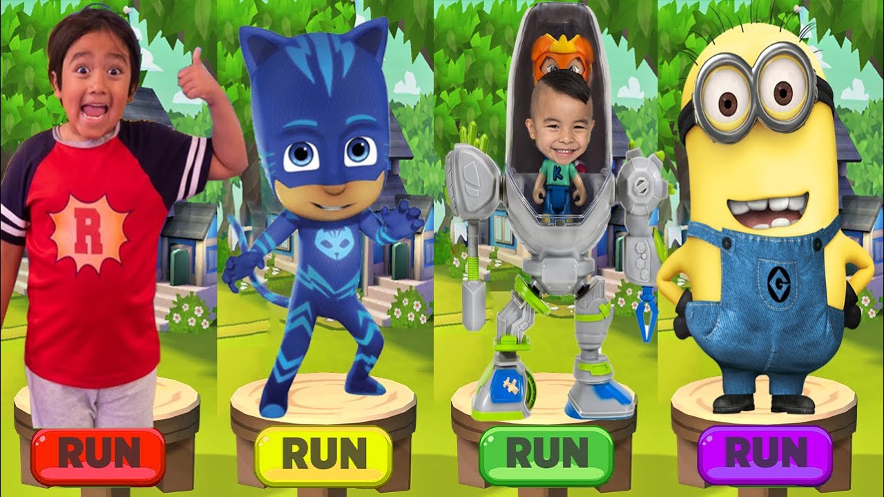 Tag with Ryan vs CKN Boys Run vs Pj Masks Catboy vs Minions Rush - ALl ...
