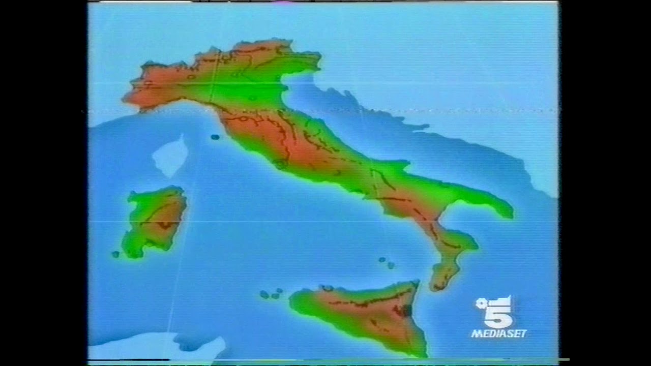 Canale 5 - Sequenza Tg5 con Enrico Mentana e Meteo del 22 Aprile 1996 ...