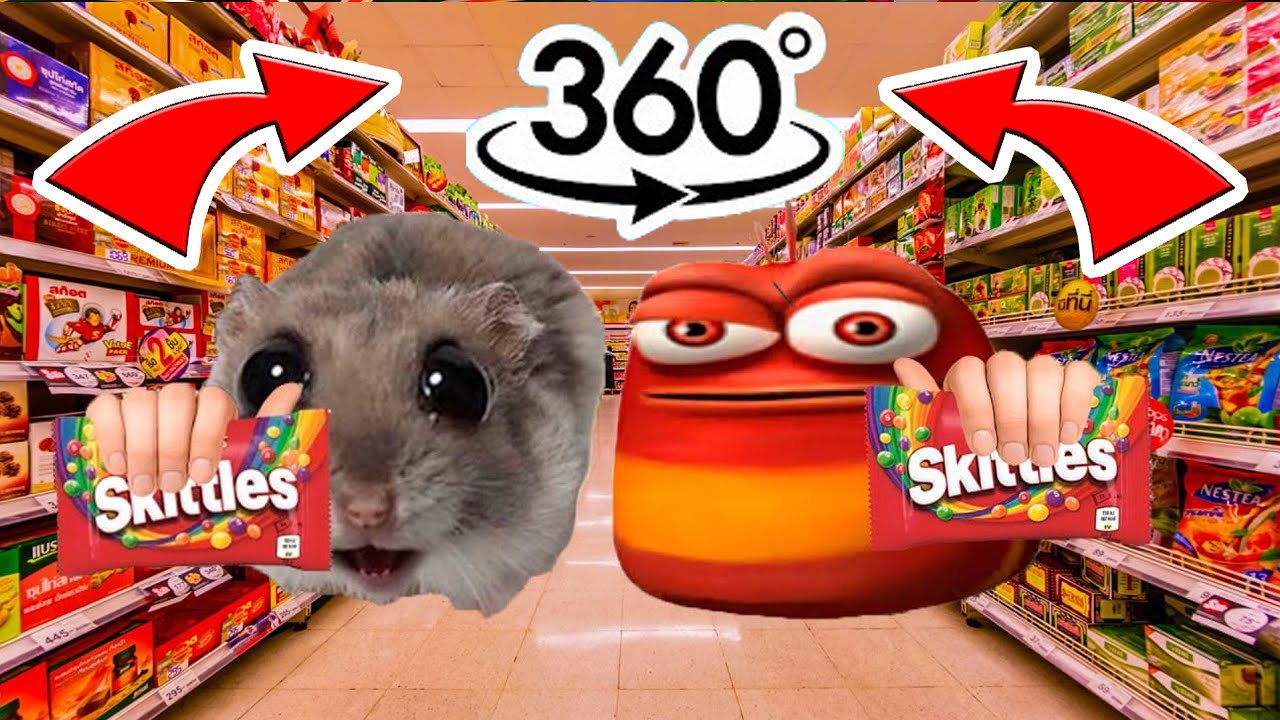 360º VR Skittles meme | Sad Hamster vs red larva #2 - YouTube