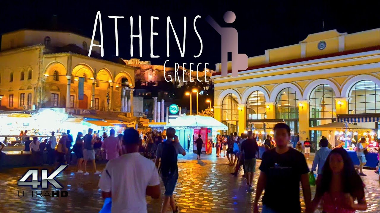 Athens, Greece At Night