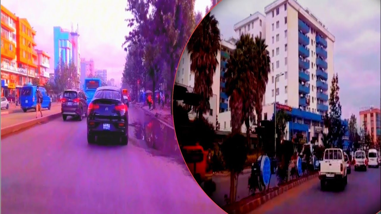 Road trip from Jemo - Mekanisa | Addis Ababa city, Ethiopia | ጉዞ ከጀሞ ...