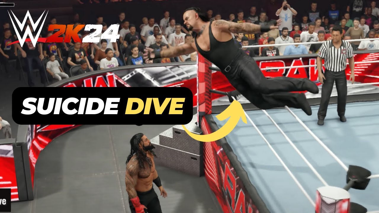 How to Do a Suicide Dive in WWE 2k24 (Xbox, Playstation, PC) - YouTube