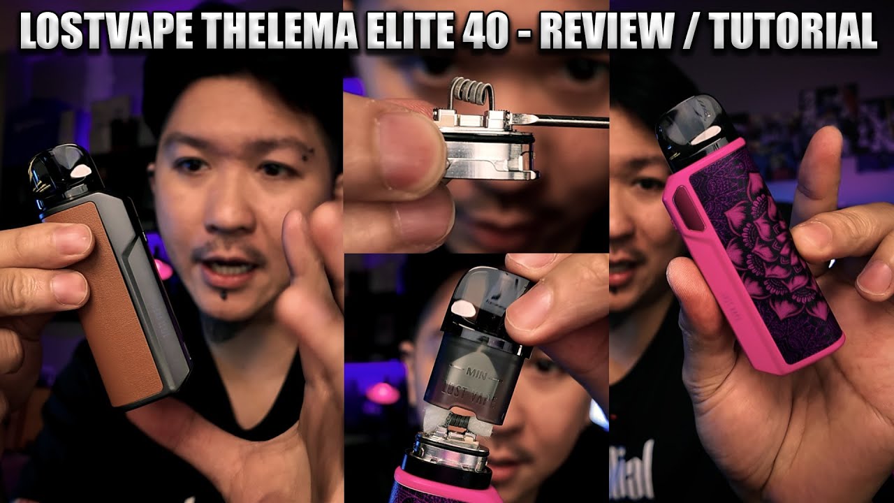 LOSTVAPE THELEMA ELITE 40 - REVIEW / RBA TUTORIAL - YouTube