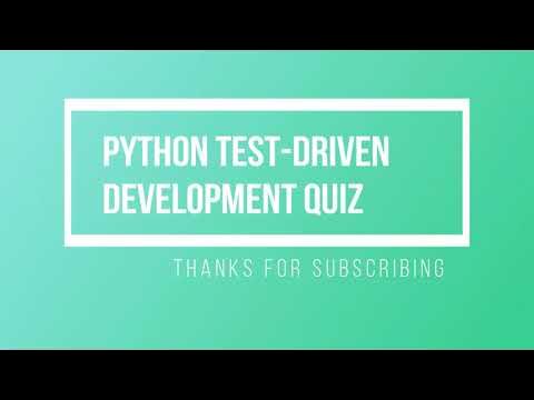 Python - Test-driven development [QS] - YouTube