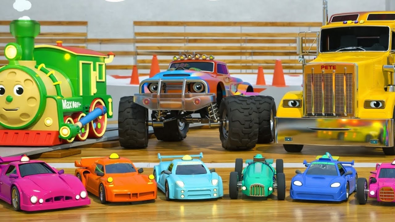 🚗 Learn Colors and Race Cars with Max, For The Kids Bill and Pete the ...