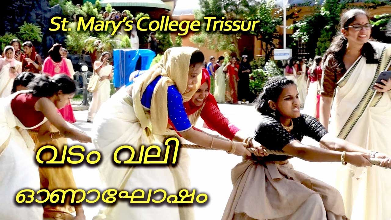 ONAM CELEBRATIONS St. Mary's College | VADAM VALI | TUG OF WAR - YouTube