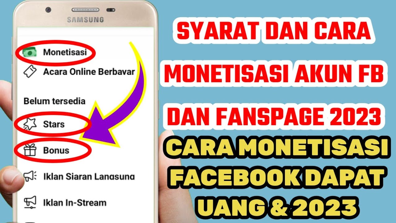syarat &| cara monetisasi facebook 2023 | cara monetisasi fanspage ...