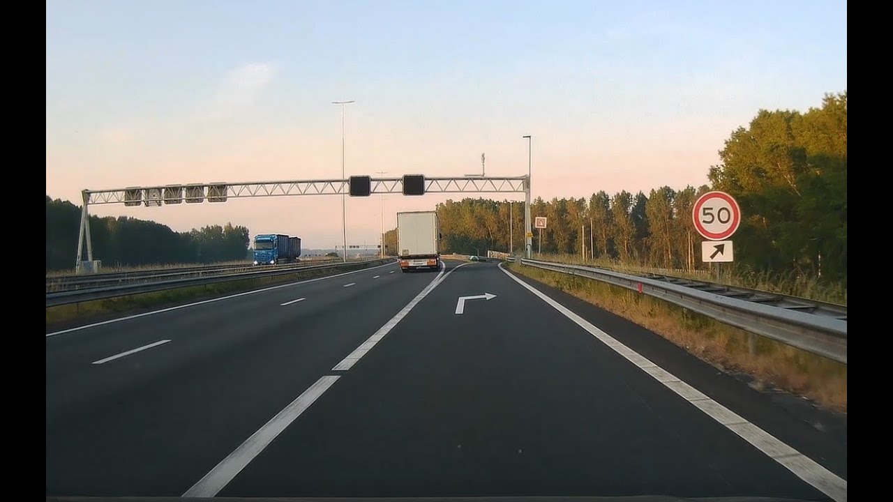 A22-A9 A tour via temporary connecting roads [NL] - YouTube