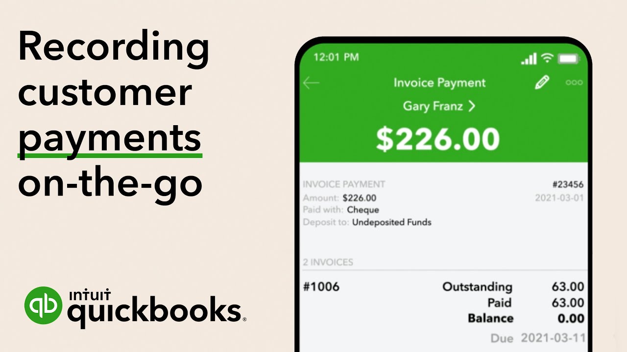 How to record customer payments in the QuickBooks Online Mobile App ...