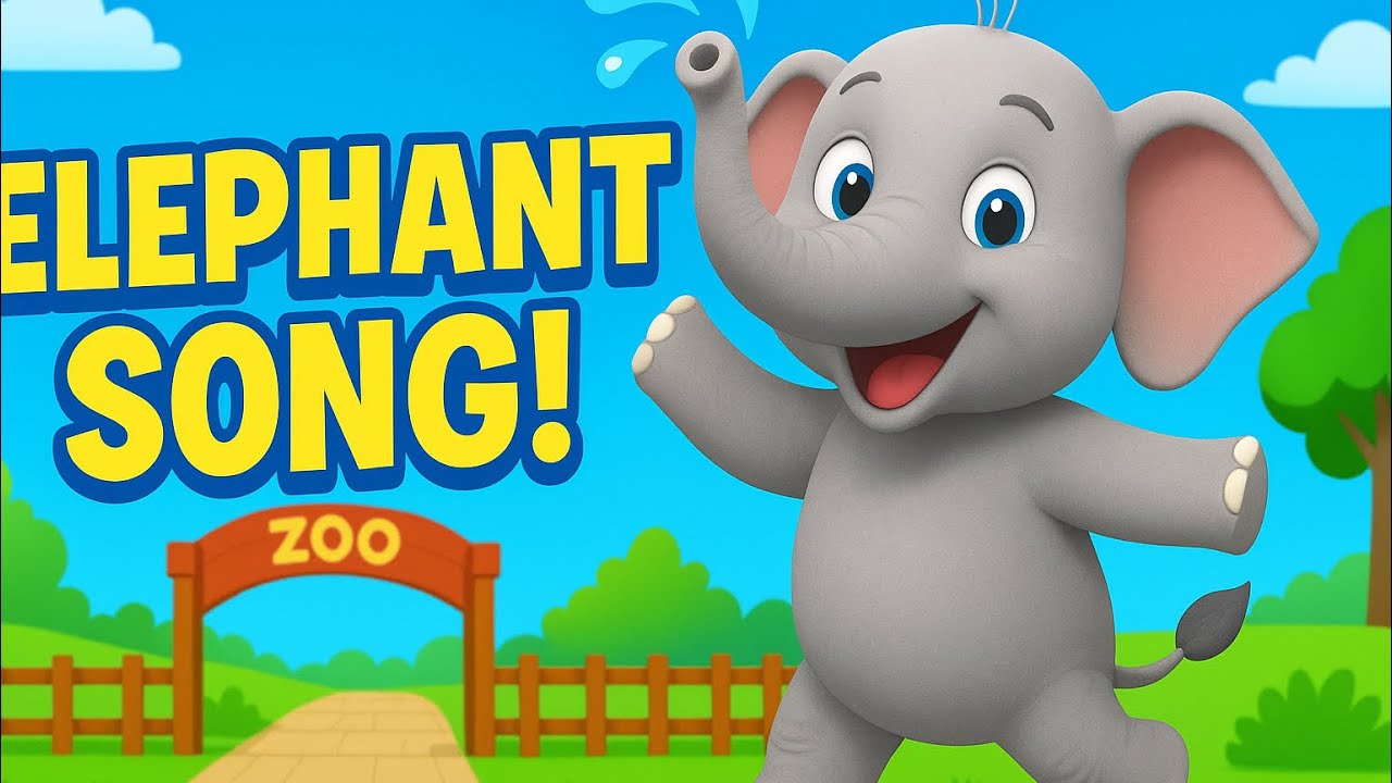 Elephant Song for Kids 🐘 Stomp, Spray, Flap & Smile! | Zoo Animal Music ...