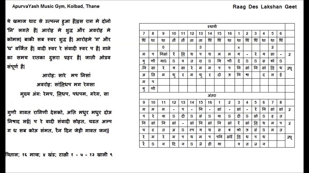 Raag Des Lakshan Geet - YouTube