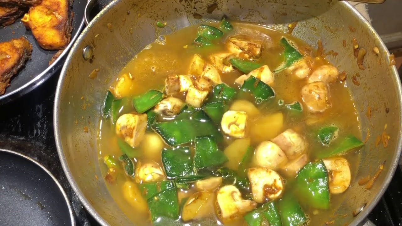 Ruhi Fish with Mushroom, Tomatoes, Potatoes & Sim | KT Bangladeshi ...