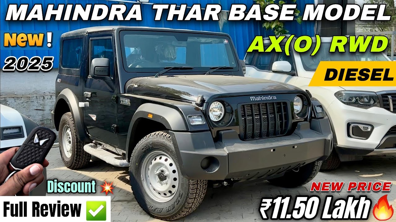 2025 New Updated Mahindra Thar Base Model 🔥| Thar AX(O) RWD Diesel ...