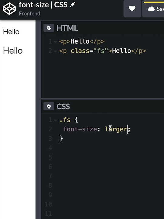 1 Font Size Css Frontend Take It Easy Shorts Youtube