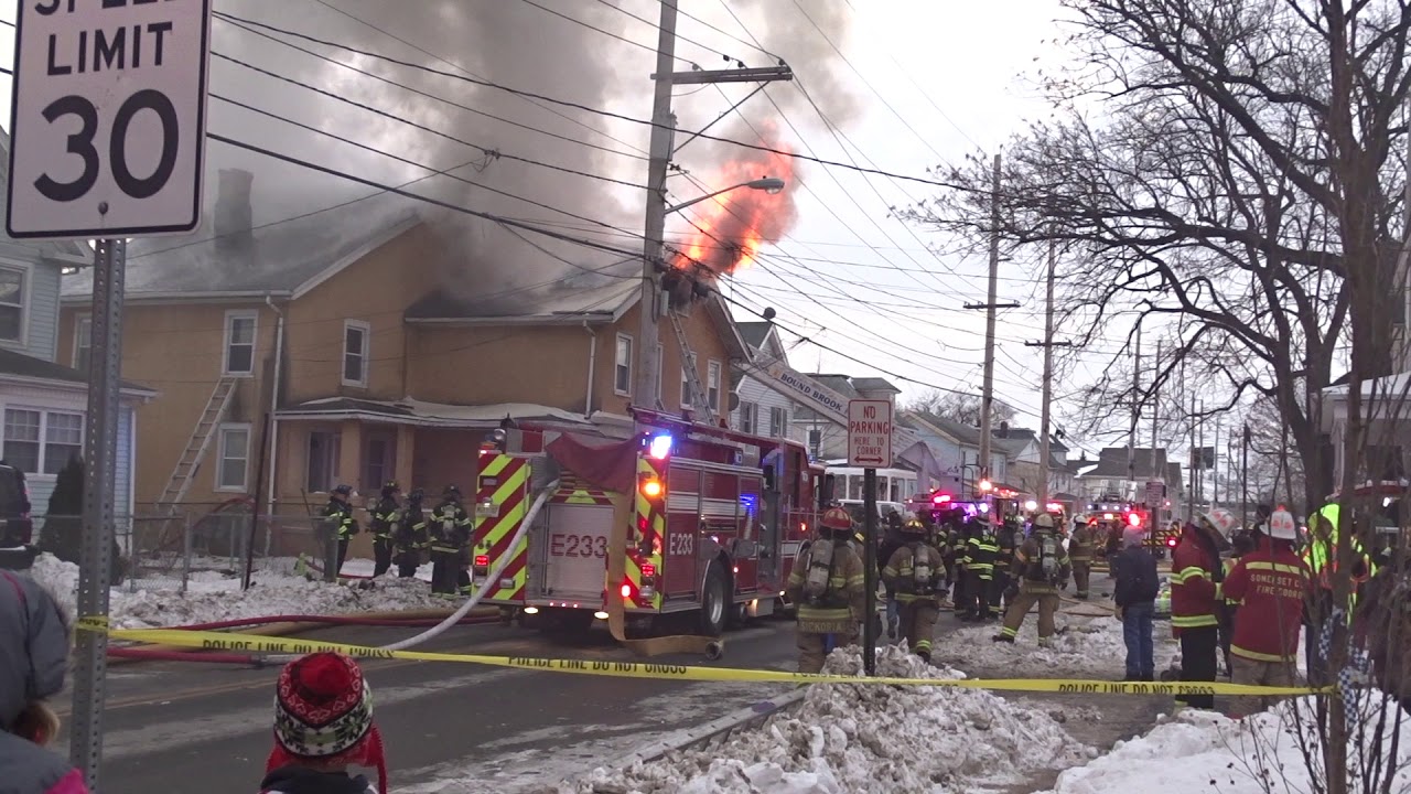 BOUND BROOK NEW JERSEY WORKING STRUCTURE FIRE 1/7/18 SECOND ALARM FATAL ...
