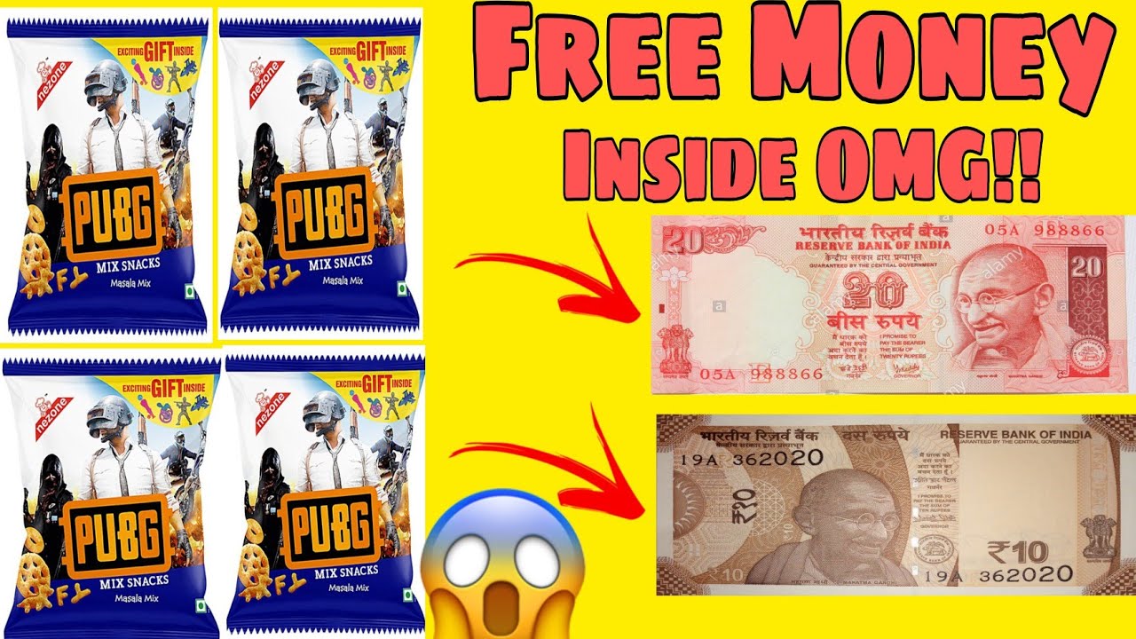 Pubg Snacks Unboxing and free money and exciting toys inside OMG!! # ...