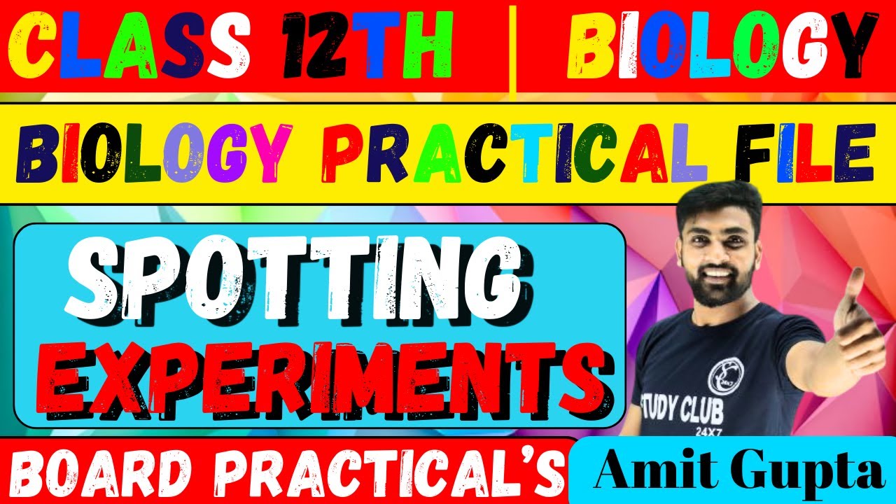 Spotting Experiment Class 12 Biology | Biology Experiments | Spotting ...