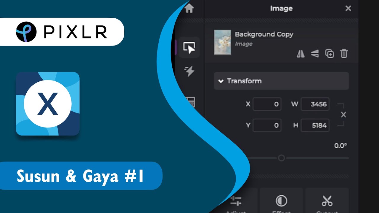 Siri Tutorial Pantas: Susun & Gaya #1 di Pixlr X - YouTube
