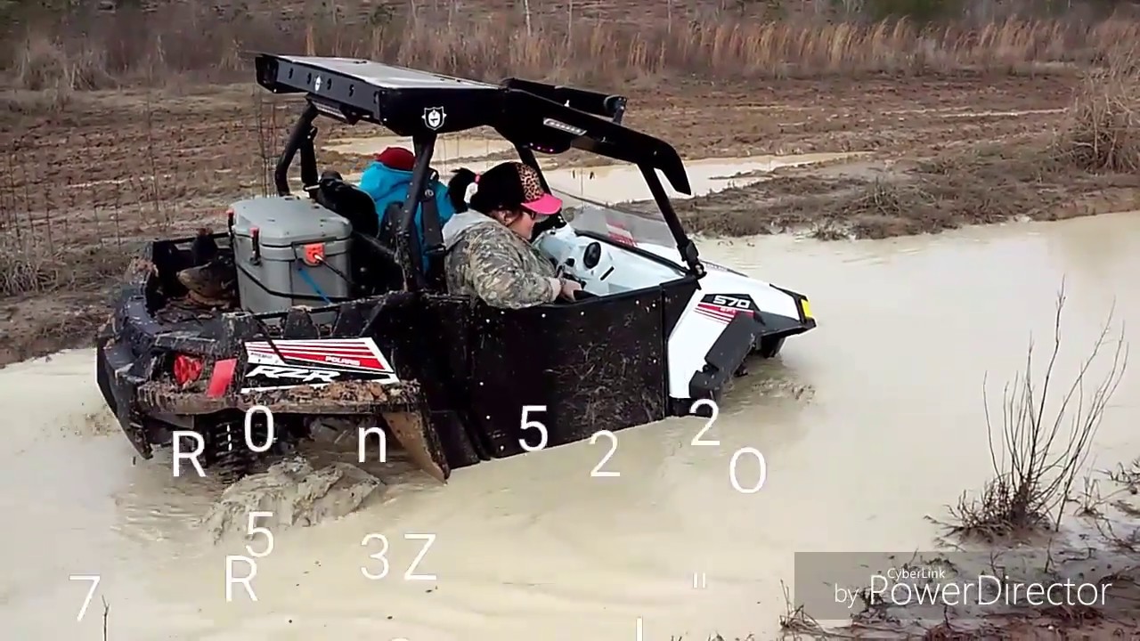 Polaris RZR and Kawasaki TERYX mudding - YouTube