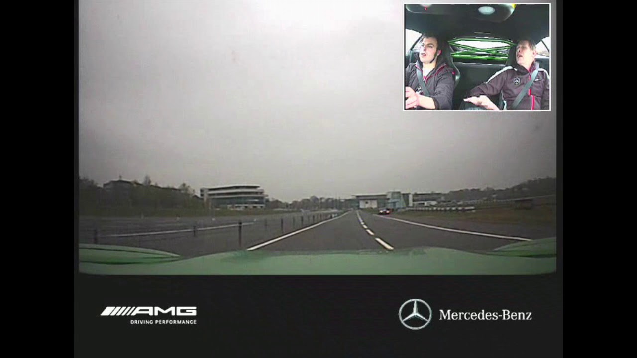Driving the AMG GTR at Mercedes-Benz World Race track - YouTube