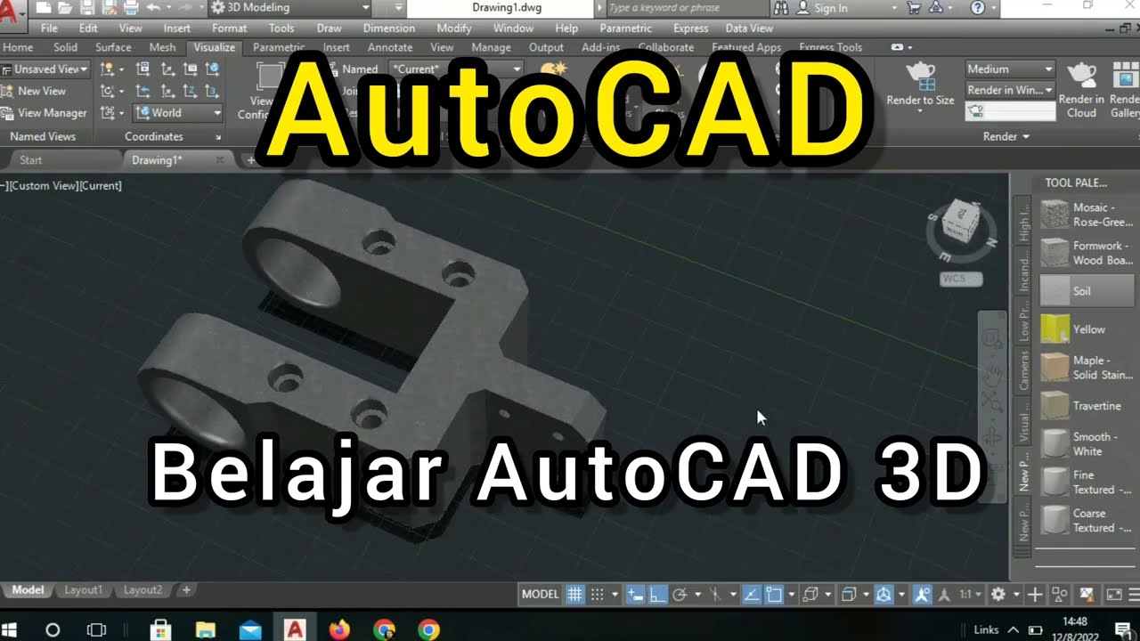 AutoCAD - Trik Mudah Belajar AutoCAD 3D, Machining Part - YouTube